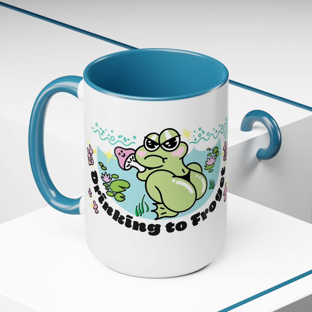 Drinking to Froget : Moody Booty Frog Coffee Mug, 15oz - Etsy