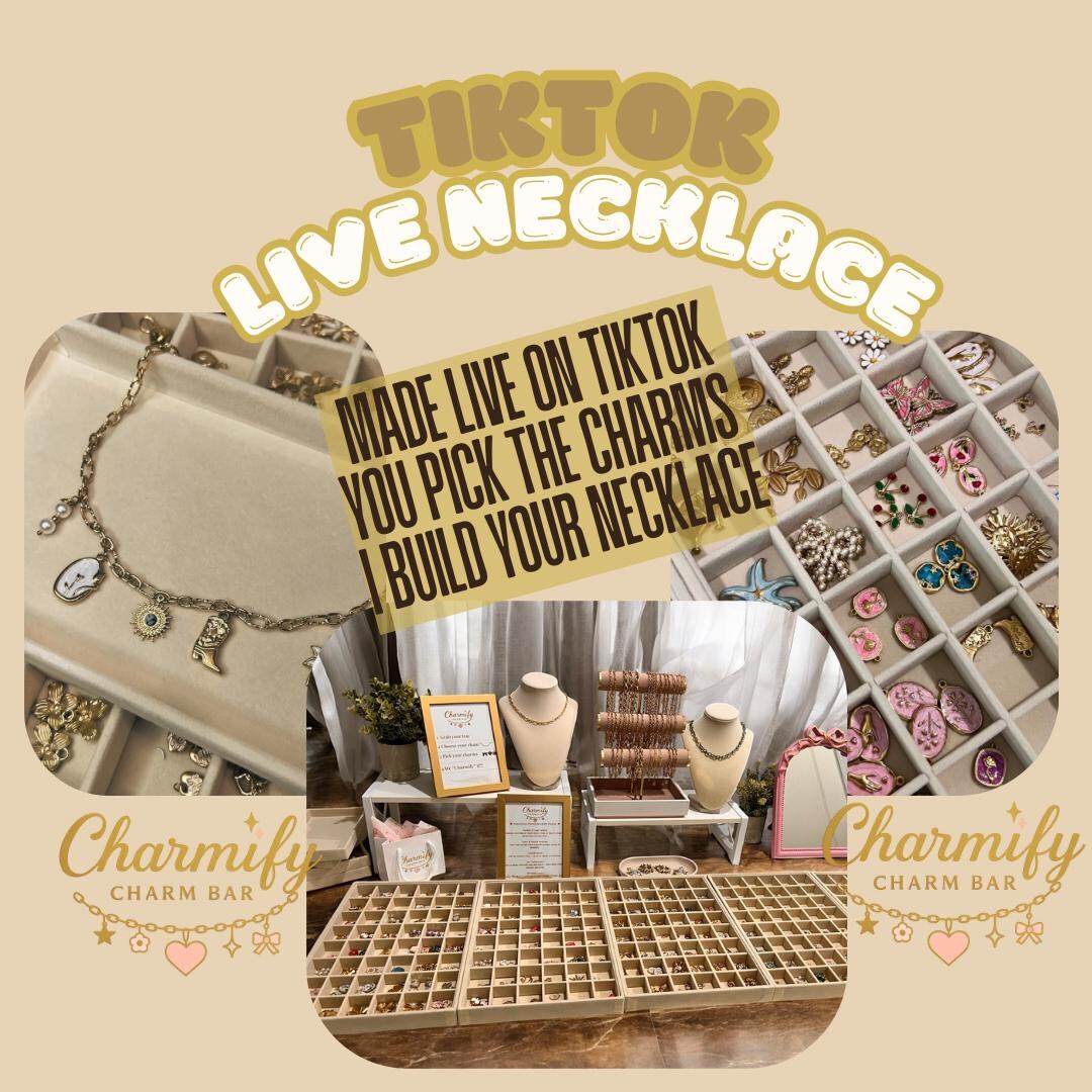 Custom Charm Necklace: Live Tiktok Creation, Gold-plated Stainless ...