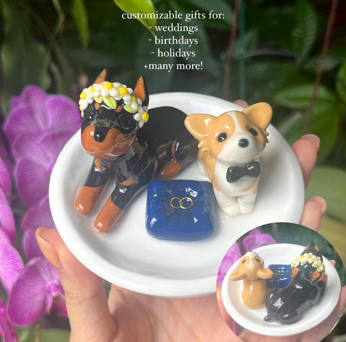 CUSTOM Clay Pet Jewelry Dish | Clay Pet Trinket Dish Commission - Etsy
