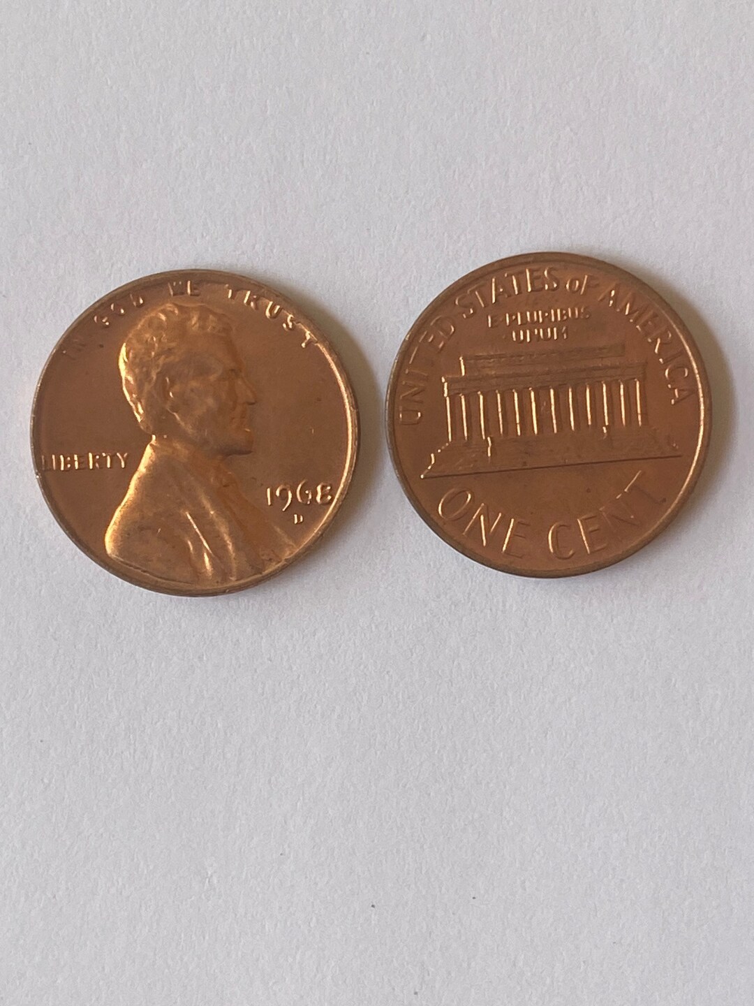 1968 D Uncirculated Penny, Single Coins - Etsy