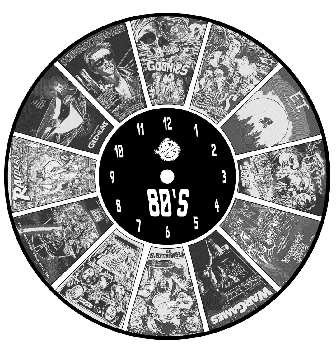 80s Movie Poster Clock Face - Etsy