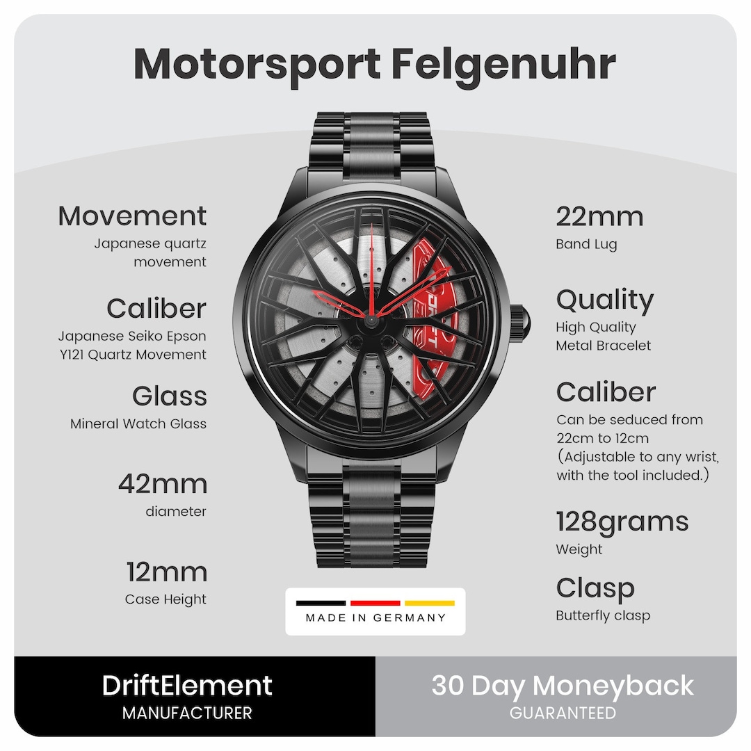 Driftelement® Motorsport Rim Watch | Stylish and Luxurious Rim Watches ...