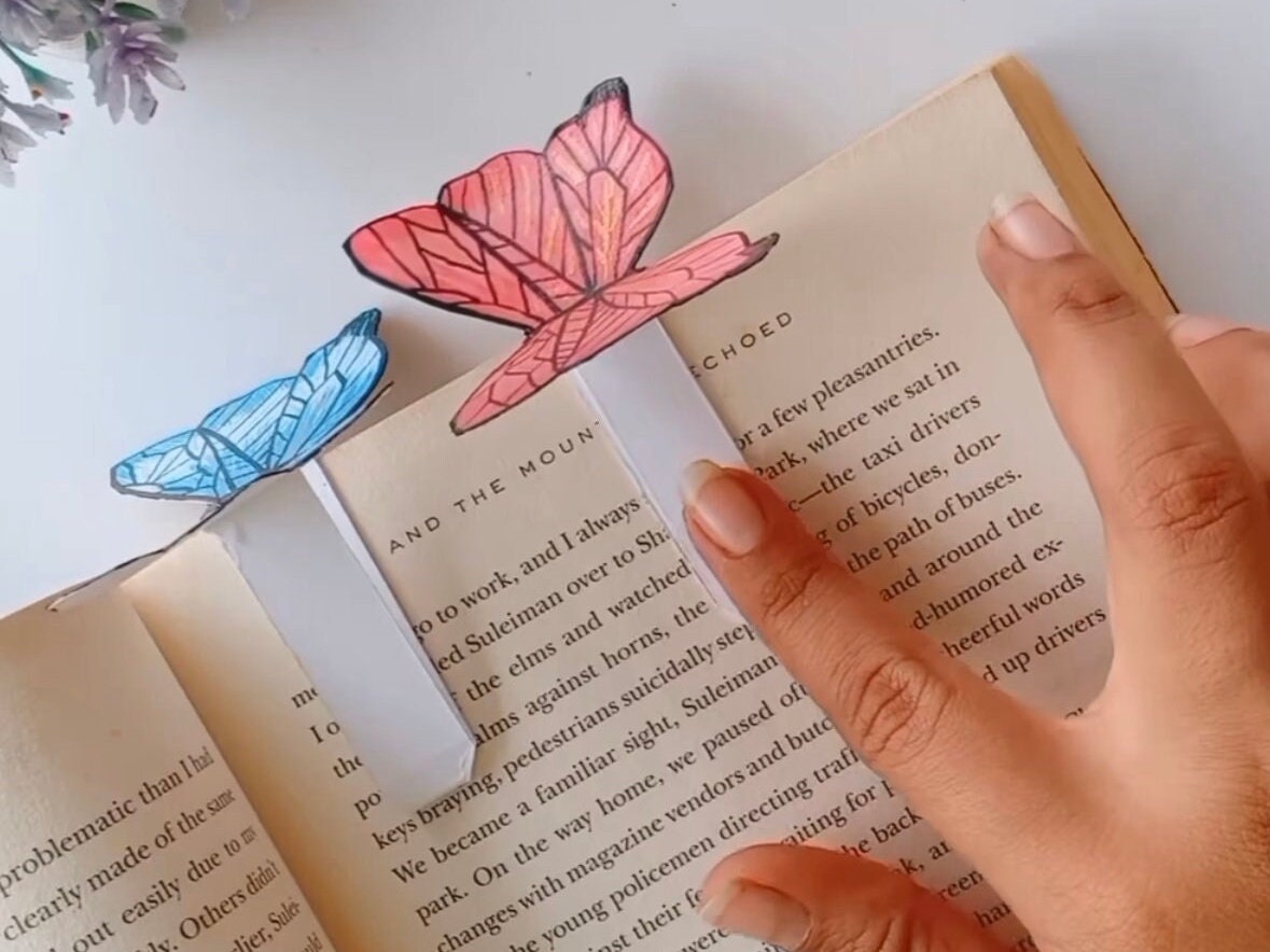 Printable Bookmarks Butterflies, 3D Butterfly Bookmark, Instant ...
