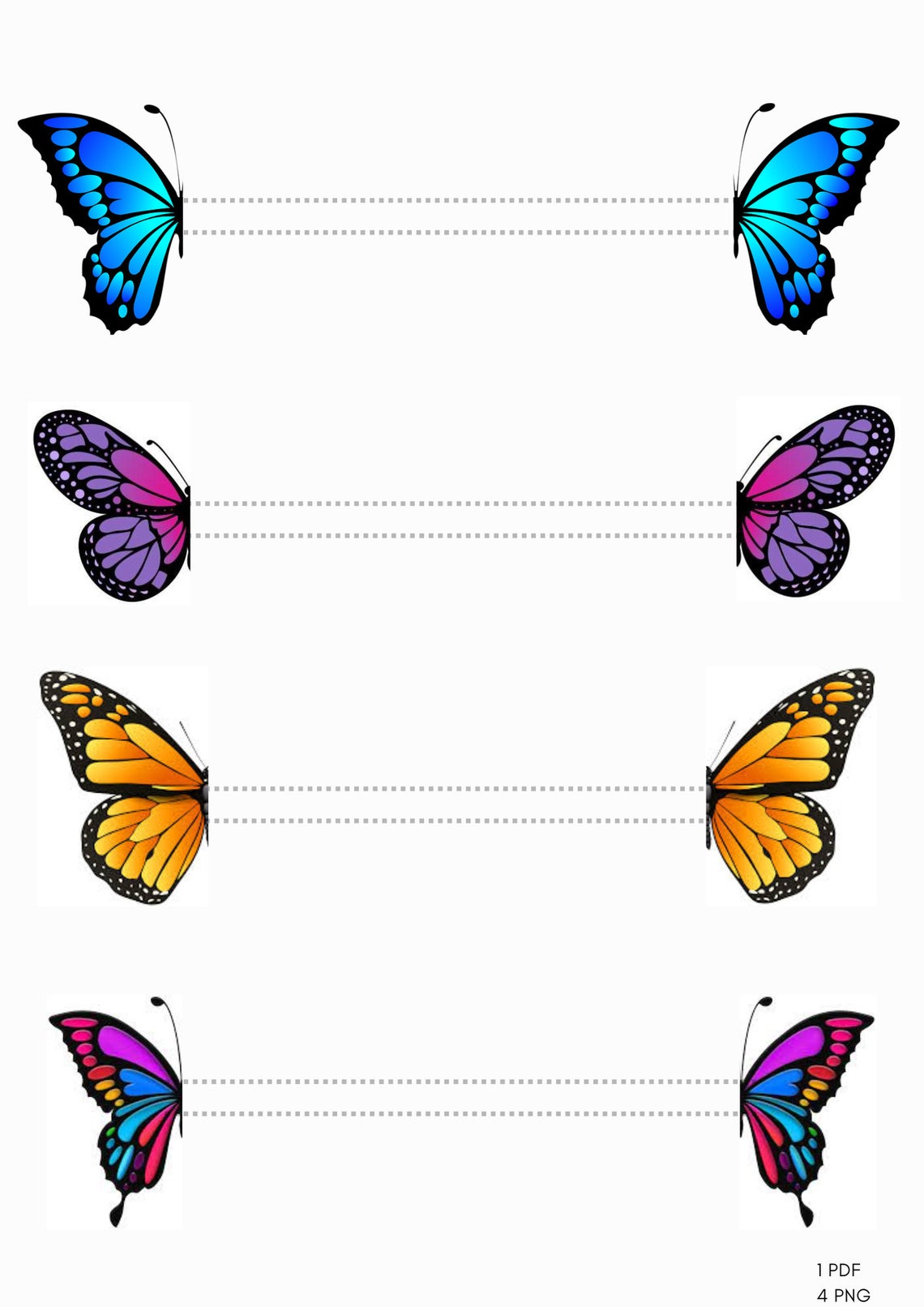 Printable Bookmarks Butterflies, 3D Butterfly Bookmark, Instant ...