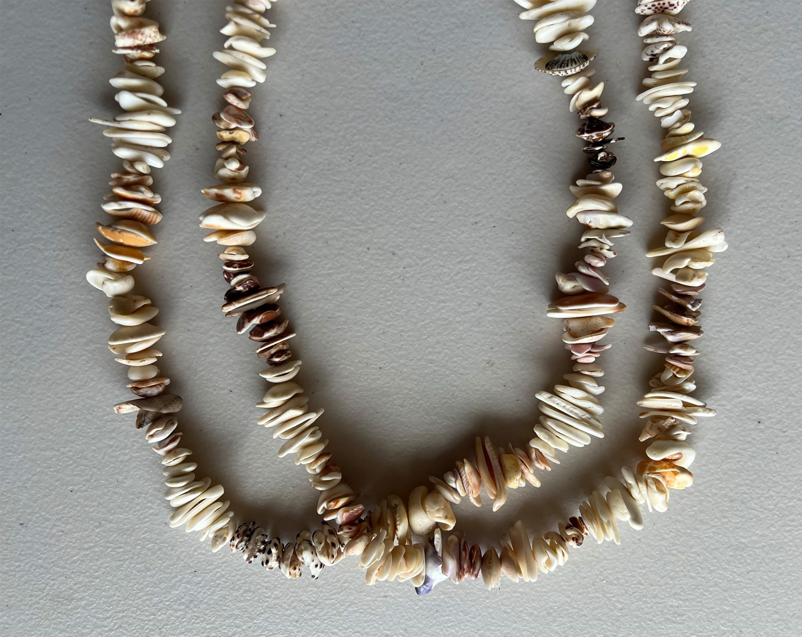 Hawaiian Shell Lei-necklace Unique Handmade 65.5 Long 503-shell Pieces ...