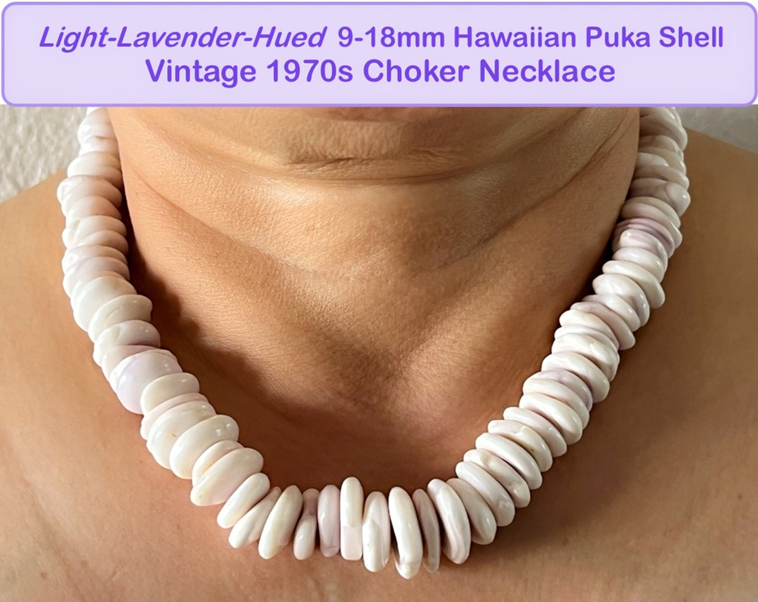 Large Pukas Hawaiian Vintage 70s Light-lavender-hued Color Matched Puka ...