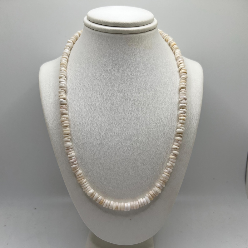 Puka Shell Necklace With Very Rare Very Small 4.7mm – 4.3mm White ...