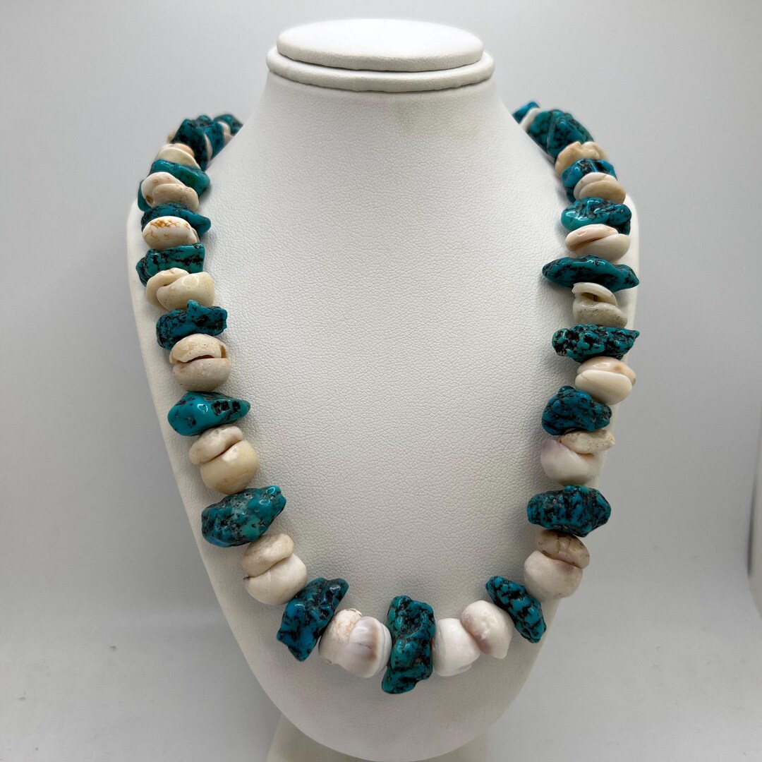 Hawaiian Puka Shell Necklace Vintage 70s W/vintage 70s Kingman ...