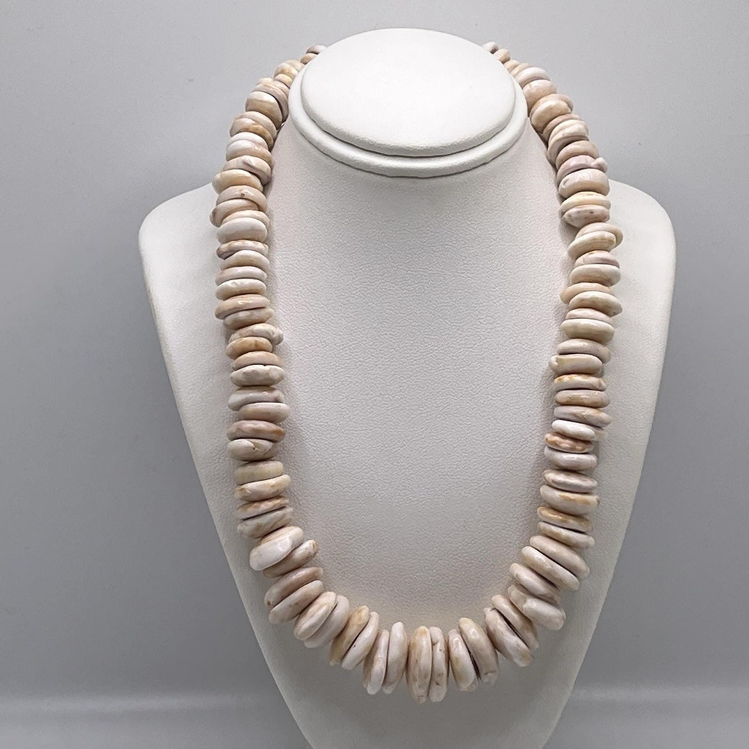 Puka Shell Necklace-rare Large Pukas Color-matched Hawaiian Vintage 70s ...