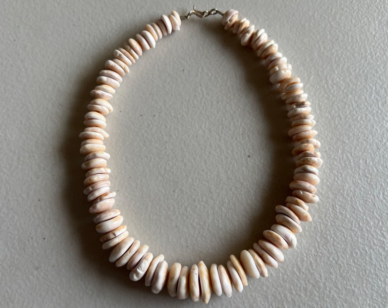 Puka Shell Necklace-rare Large Pukas Color-matched Hawaiian Vintage 70s ...