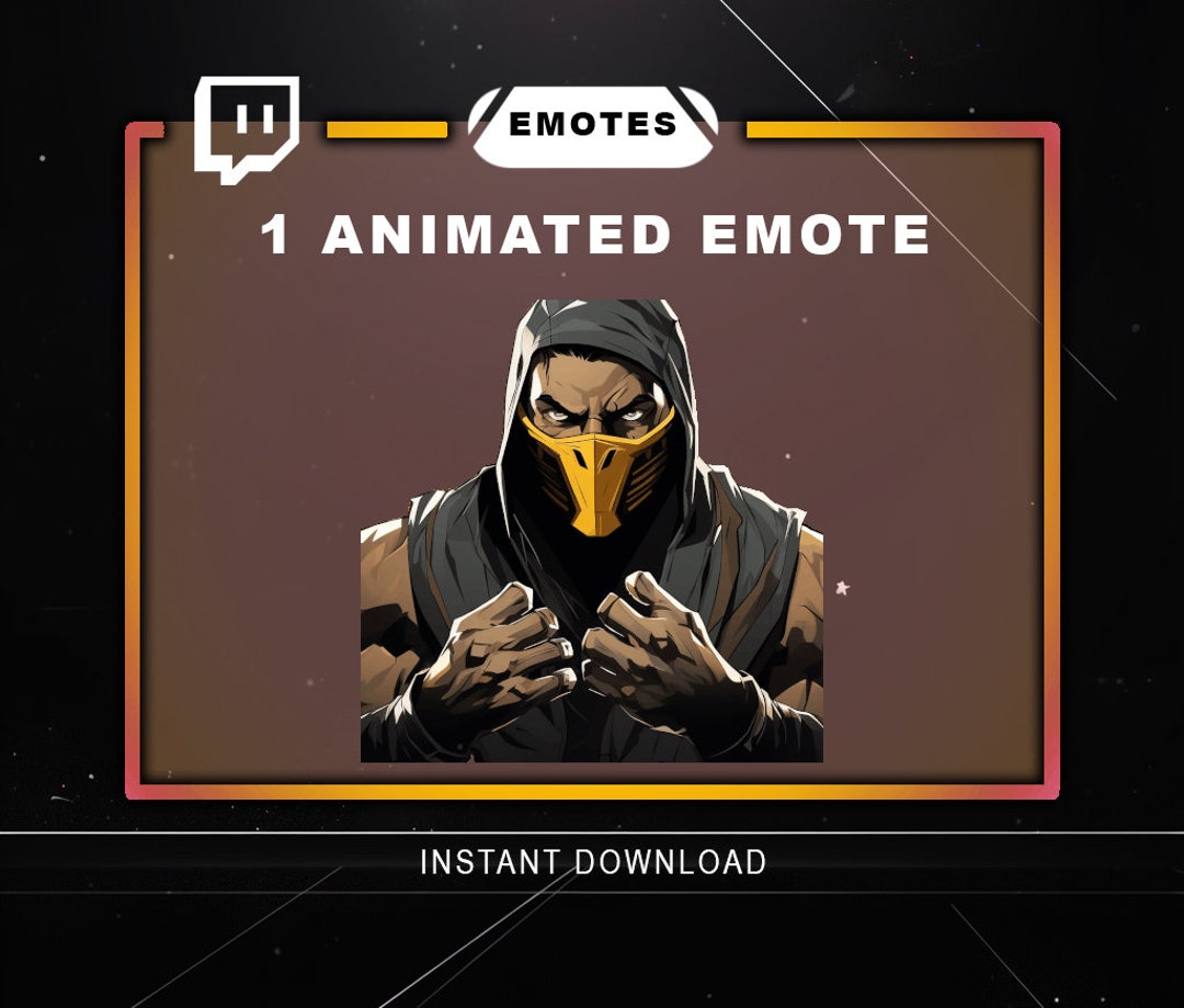 Mortal Kombat Scorpion Animated Emote and Sticker for Twitch Youtube ...