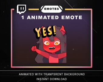 5 Anime Female Demon Demoness Emotes for Twitch Youtube - Etsy