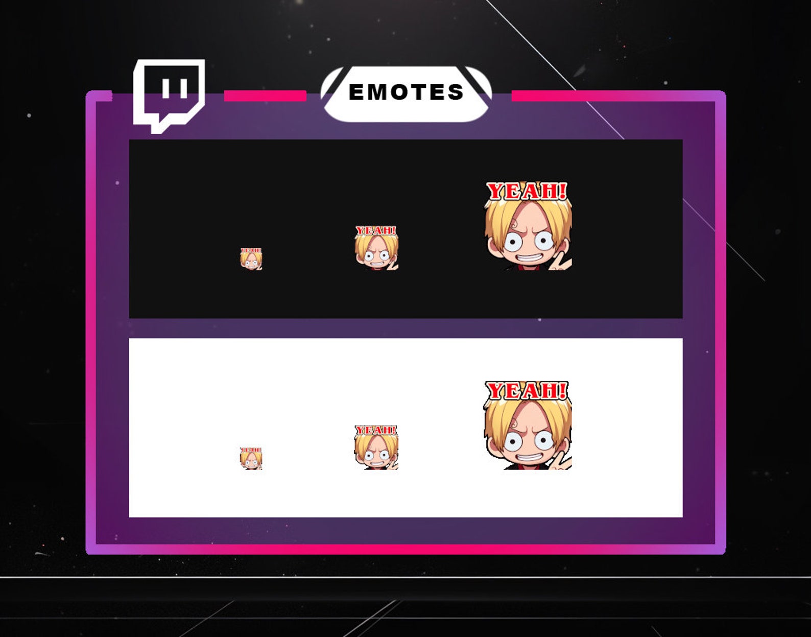 One Piece Sanji, Animated Emote and Sticker for Twitch Youtube and ...
