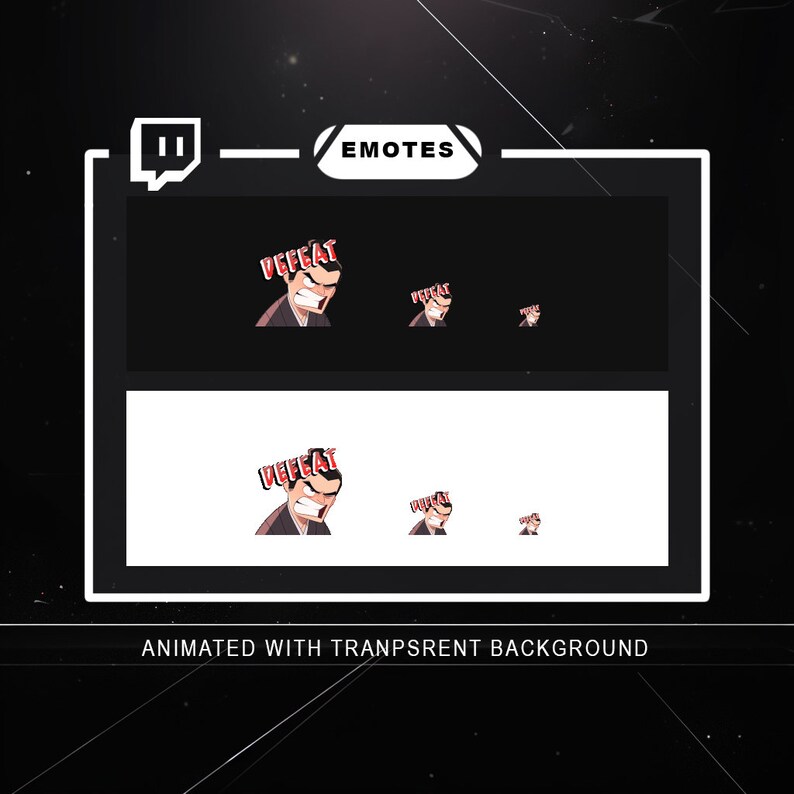 3 Defeat Samurai Emote and Sticker for Twitch Youtube Discord - Etsy