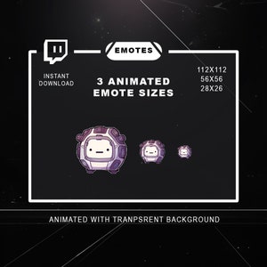 One Hello Robot, Animated Emote and Sticker for Twitch Youtube and ...