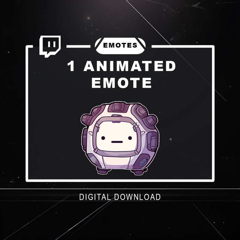 One Hello Robot, Animated Emote and Sticker for Twitch Youtube and ...
