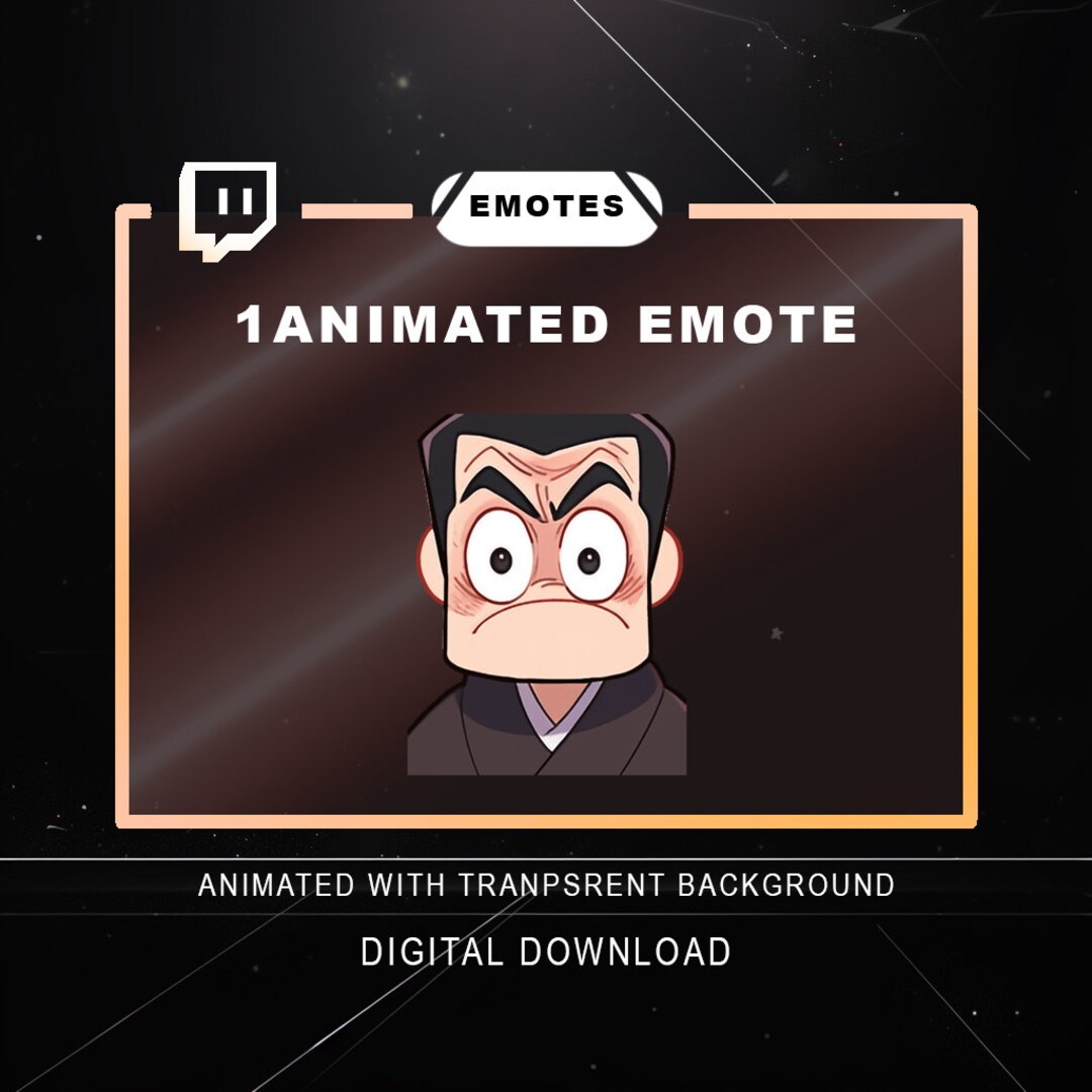 Surprised Samurai Animated Emote and Sticker for Twitch Youtube and ...