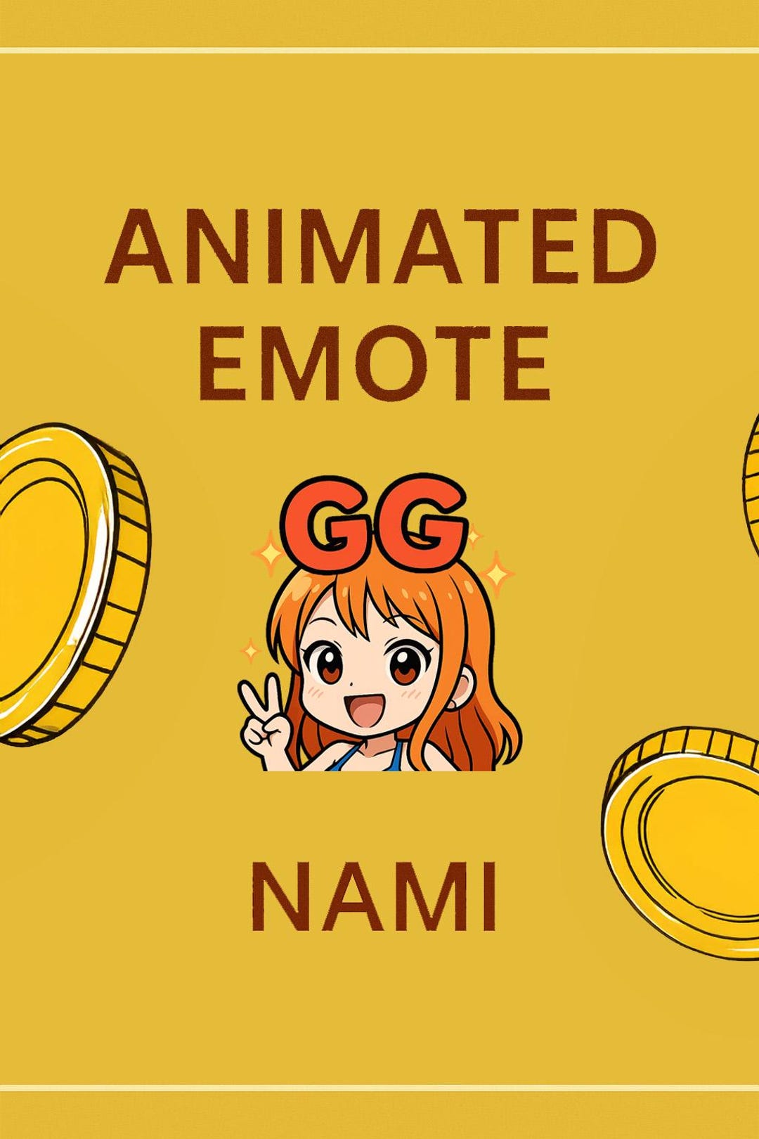 One Piece Nami GG Animated Emote: Twitch | Discord | Youtube | Cute ...