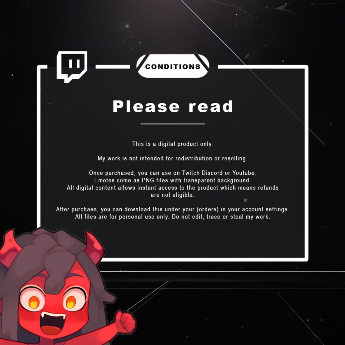 Anime Female Demon, Demoness, Yes Animated Emote and Sticker for Twitch ...