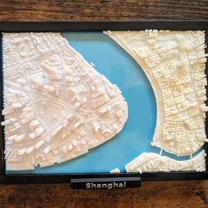 Shanghai China 3D City Map - Custom Wall Art - 3D Street Map - Home ...