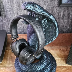 King Cobra Snake Headphone Stand - Desk Accessories - Snake Decor ...