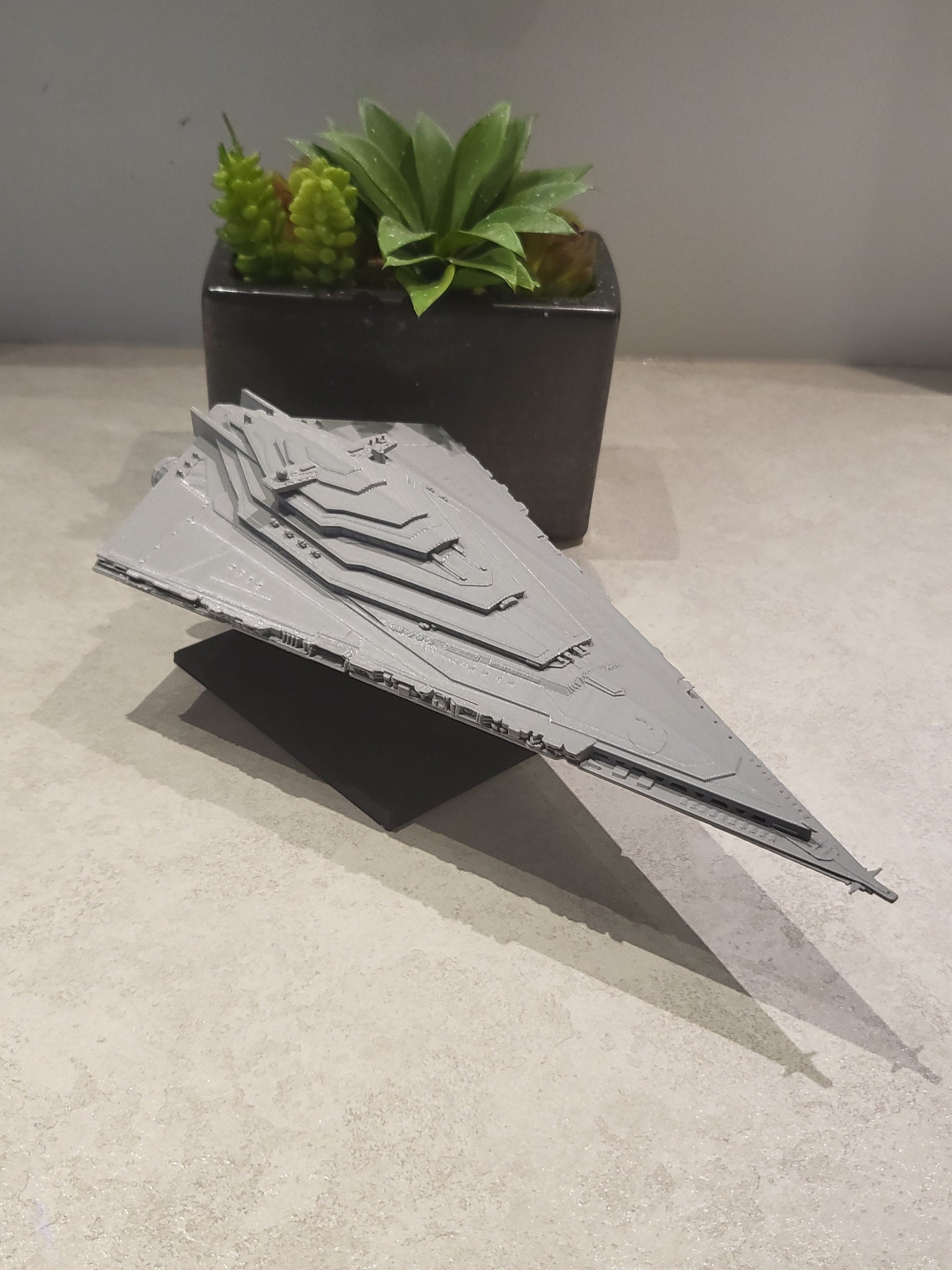 Resurgent Star Destroyer Ship With Stand 1/9000 Scale , 11" Inches Long ...
