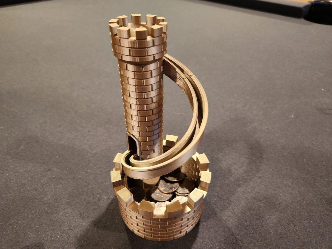 Coin Bank Castle Slide - Unique Piggy Bank - Coin Storage - Medieval ...
