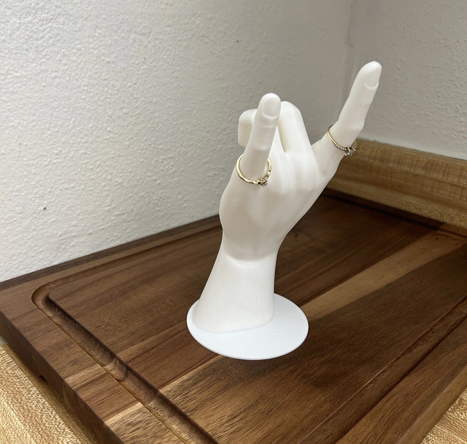 Minimal Hand Silhouette Ring Holder Personalized Engagement Gift ...