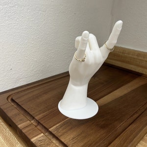 Minimal Hand Silhouette Ring Holder - Personalized Engagement Gift ...