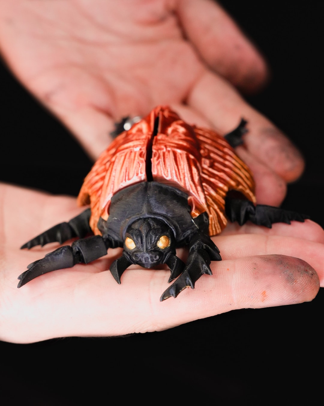 Golden Scarab Articulating Fidget Toy, Customize Beetle and Wing Colors ...