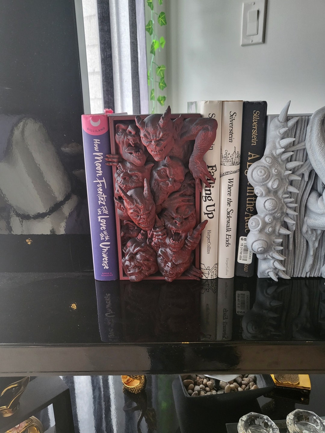 Imps and Demons Peeking Book Nook - Fantasy Halloween Book Shelf Decor ...
