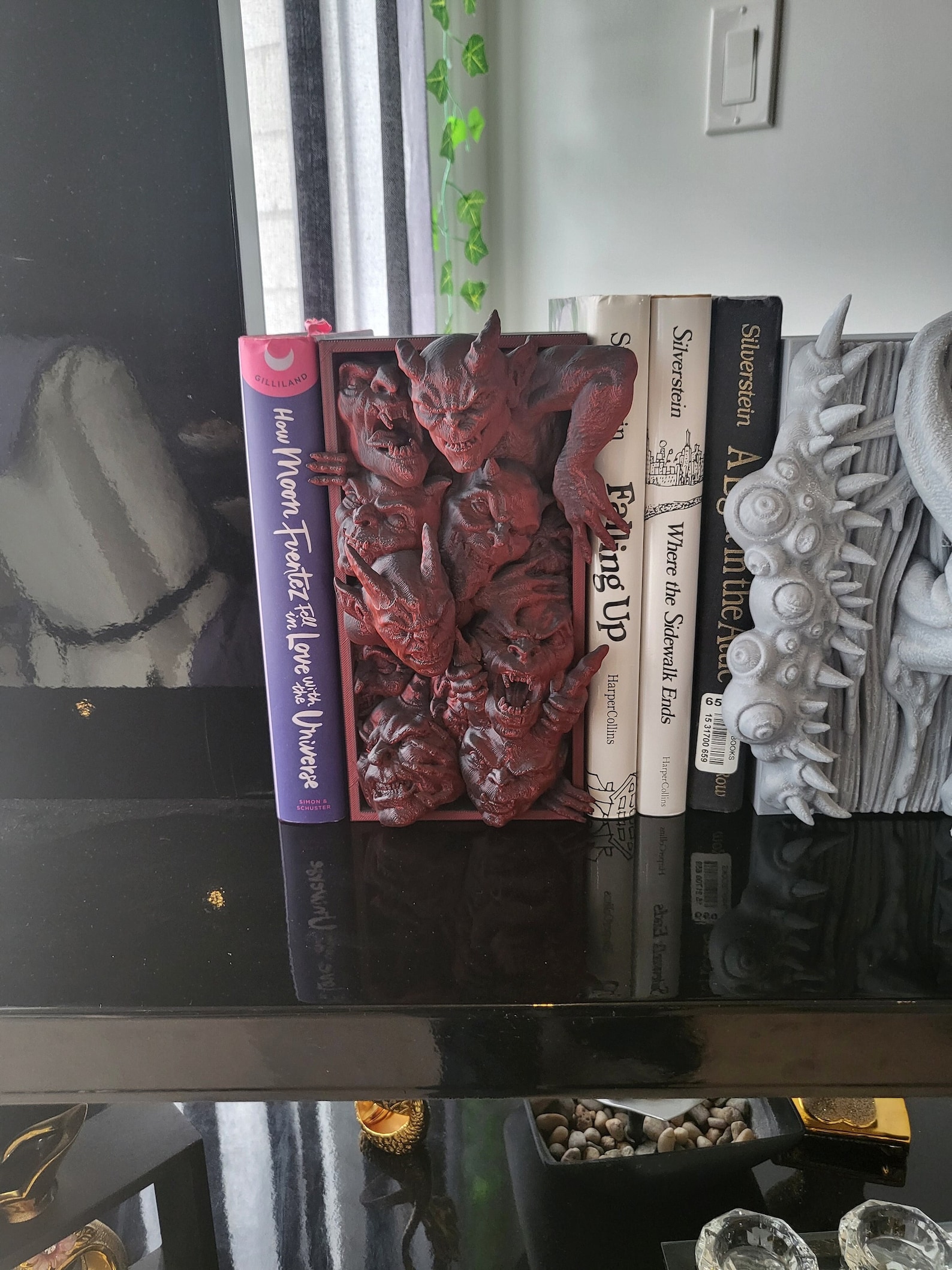 Imps and Demons Peeking Book Nook - Fantasy Halloween Book Shelf Decor ...