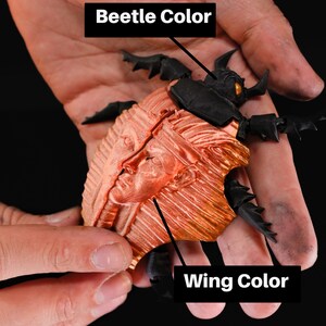 Golden Scarab Articulating Fidget Toy, Customize Beetle and Wing Colors ...