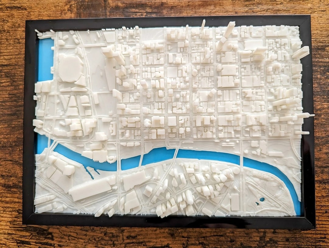 Melbourne Australia 3D City Map - Custom Wall Art - 3D Street Map ...