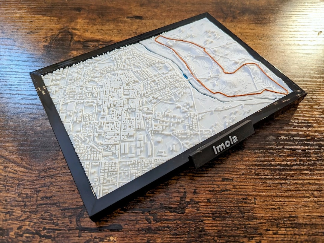 Imola Italy F1 Circuit Racing 3D Map - Custom Wall Art - 3D Street Map ...