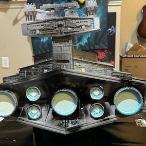 47" Long Imperial Star Destroyer Ship Kit With Stand - 1/1300 Scale ...