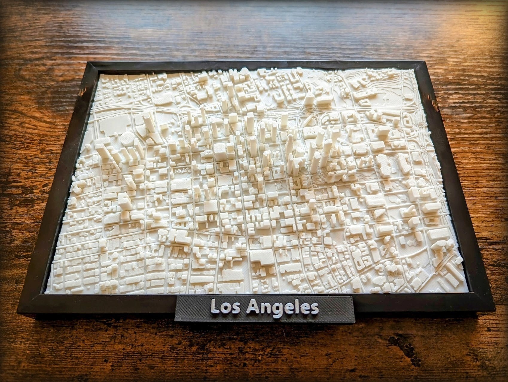 Los Angeles California USA 3D City Map Custom 3D Street Map Home Office ...