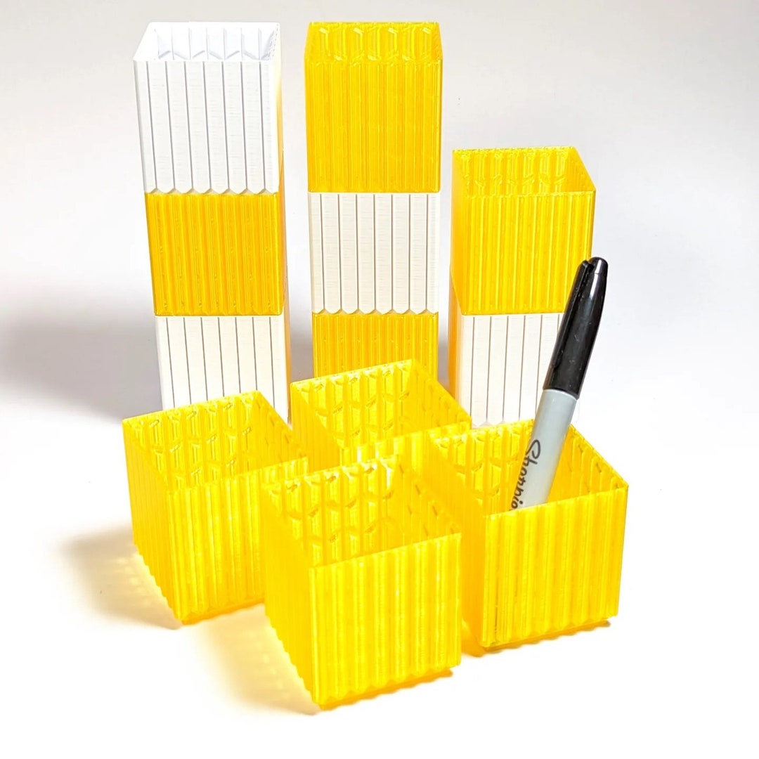 Crate Themed Stackable Desk Organizers , Office Storage, 3D Printed ...