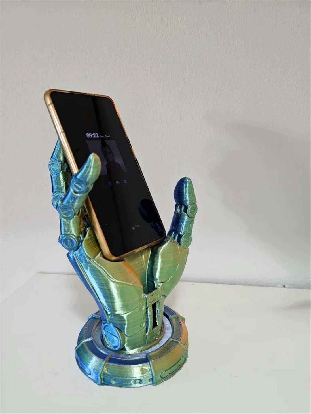 Robotic Hand Phone Holder Stand With Charging Cord Slot - Etsy