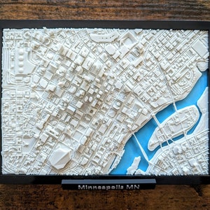 Minneapolis Minnesota USA 3D City Map - Custom Wall Art - 3D Street Map ...