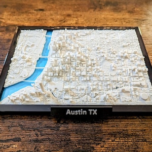 Austin Texas USA 3D City Map - Custom Wall Art - 3D Street Map - Home ...