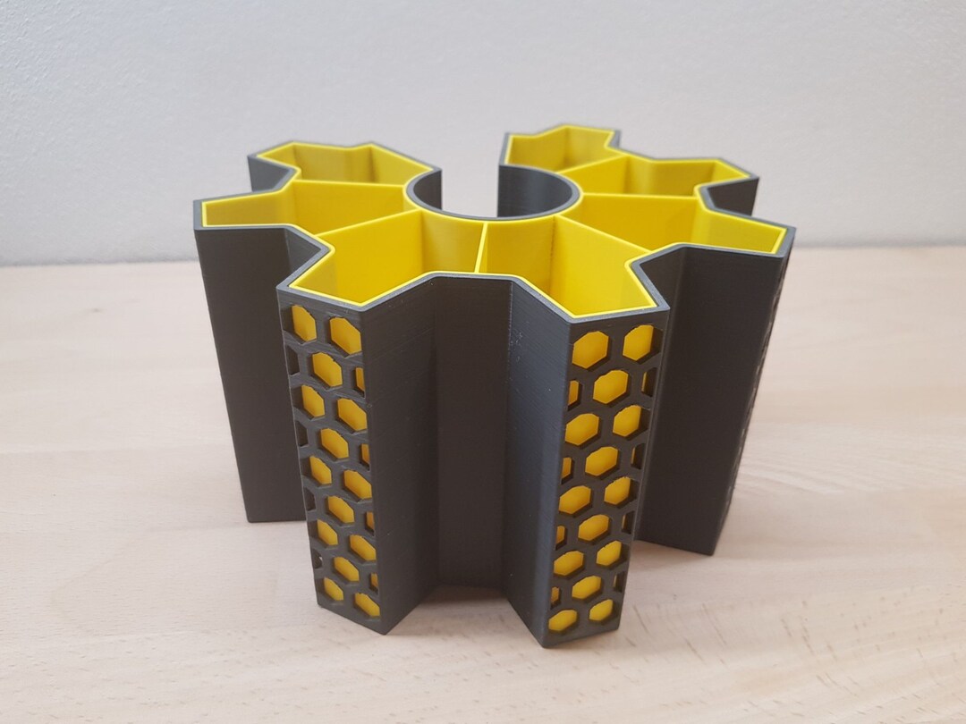 Dual Color Hexagonal Desk Organizer - Pen Holder - Office Organizer - Etsy