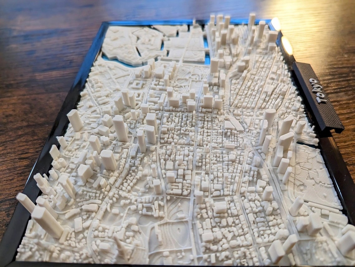 Tokyo Japan 3D City Map - Custom Wall Art - 3D Street Map - Home Office ...