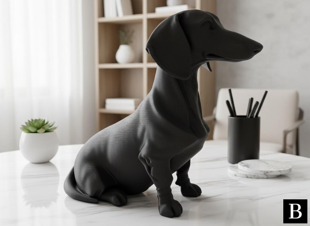 Minimalist Modern Dachshund Figure Sculpture - Etsy