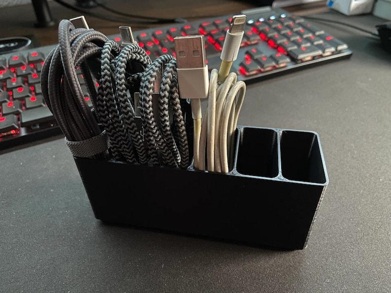 USB Cable Management Organizer, Office Storage Organizer, 3D Printed ...