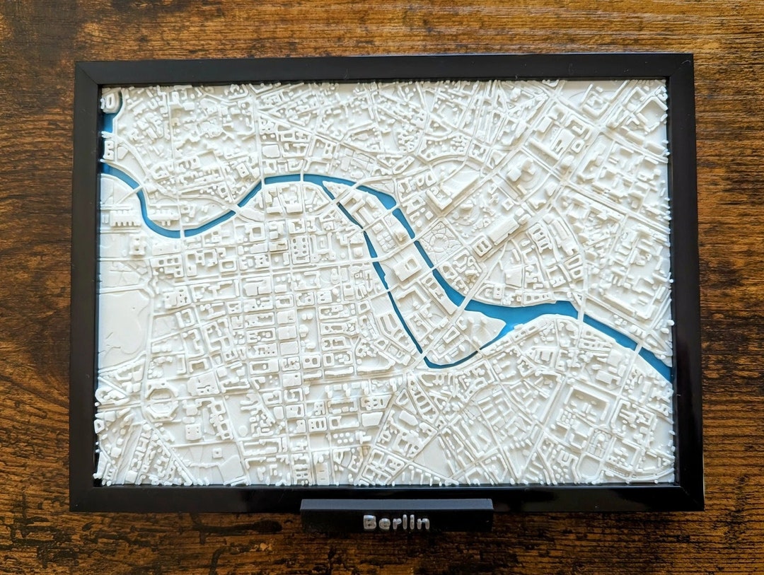 Berlin Germany 3D City Map - Custom Wall Art - 3D Street Map - Home ...