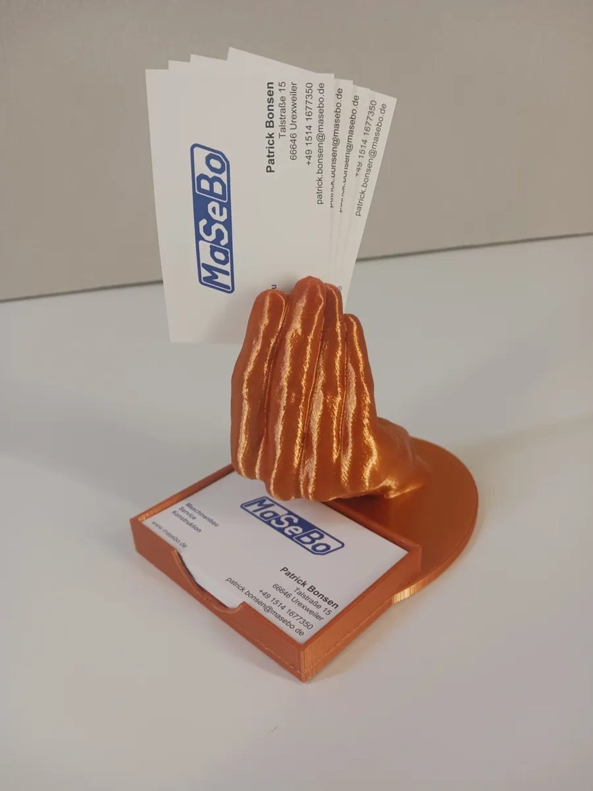 Handy Hand Business Card Holder - Modern Desk Organizer - Home Office ...