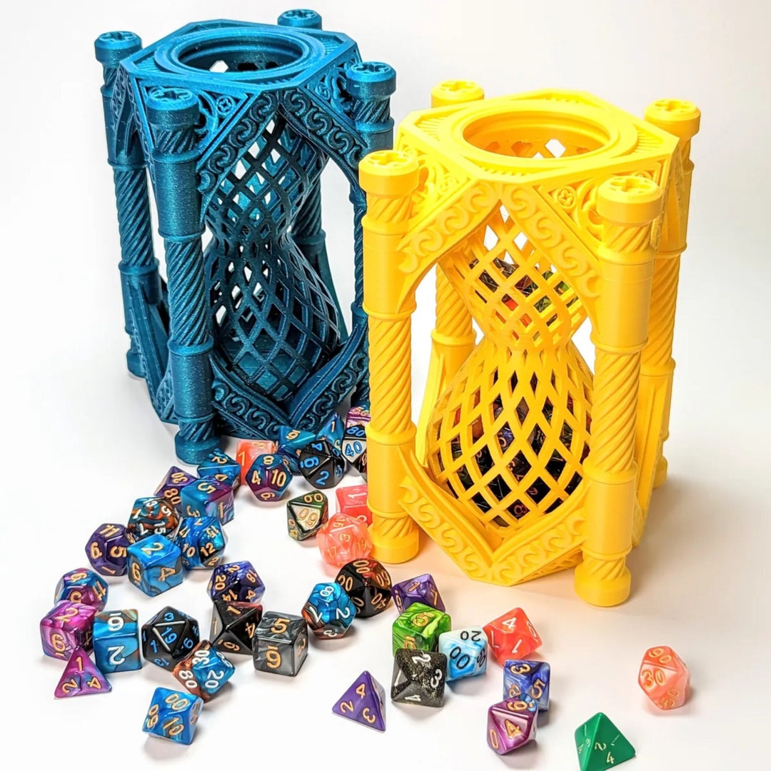 Gothic Hourglass Dice & Storage Box, Multiple Color Options Available ...