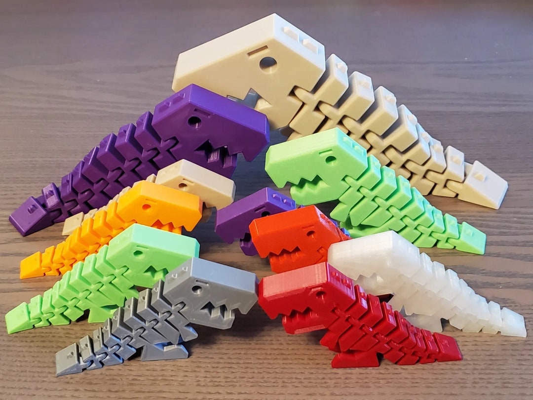T-rex Flexi Dinosaur, Articulated Figure, Flexible Fidget Toy, Reptile ...