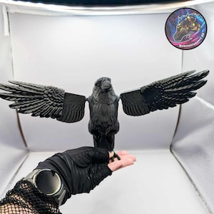 Articulated Raven - Halloween Decor - Fidget Toy - Flexi Toys - Goth ...